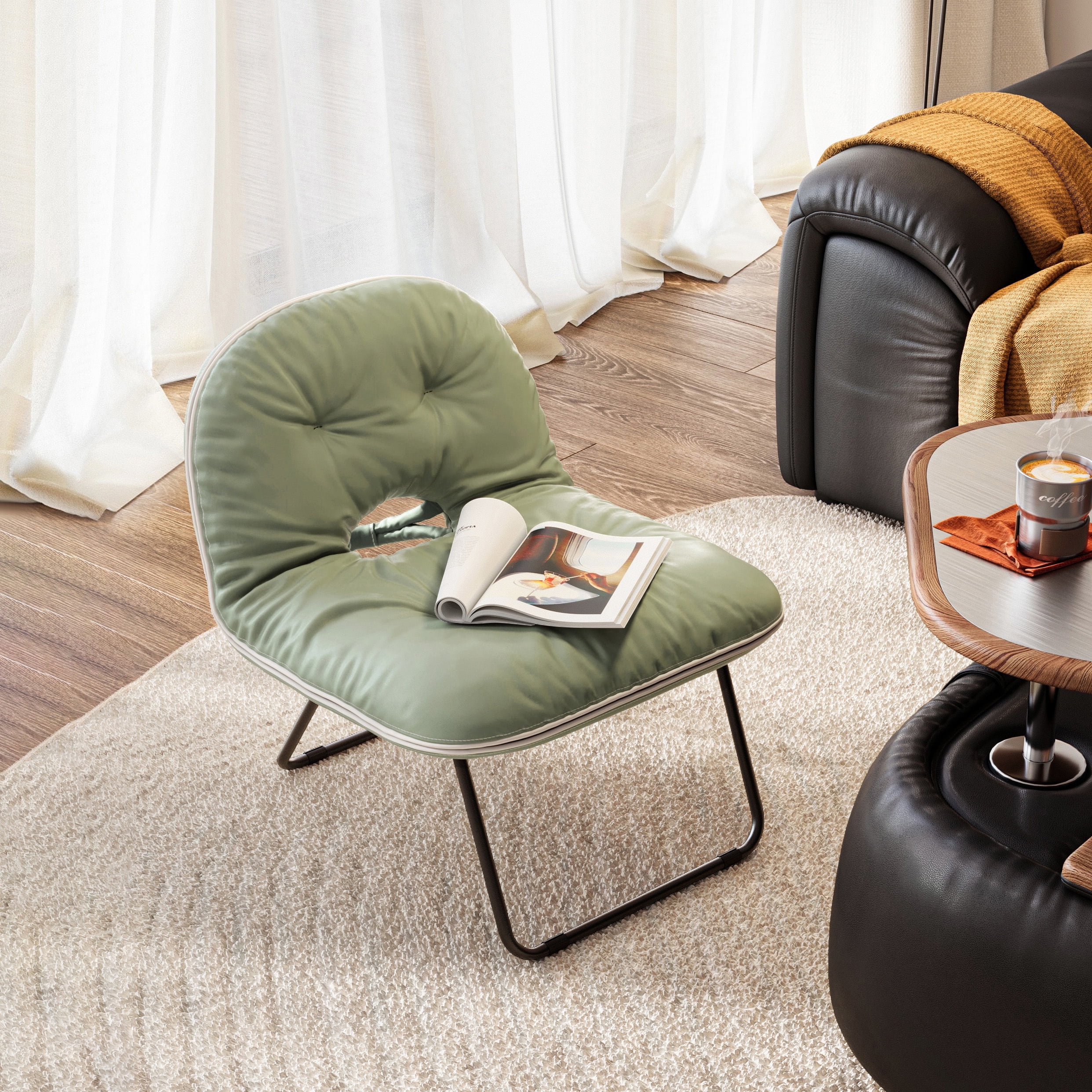 LINSY HOME Portable Folding Accent Chair, Versatile Chair for Indoor ...