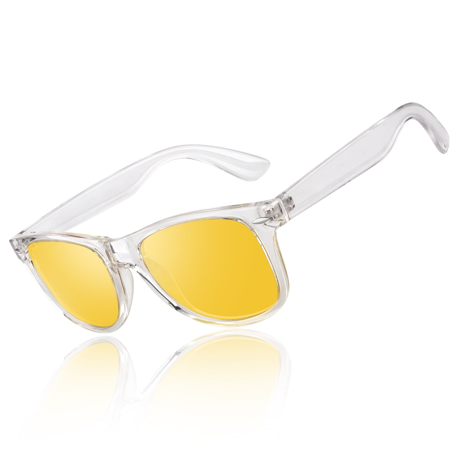 LINVO Classic Retro Transparent Night Vision Polarized Glasses for Men ...