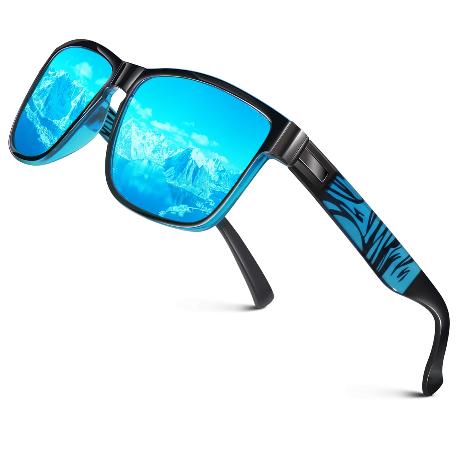 LINVO Polarized Sunglasses for Men Women Square Mirrored Trendy Shades ...