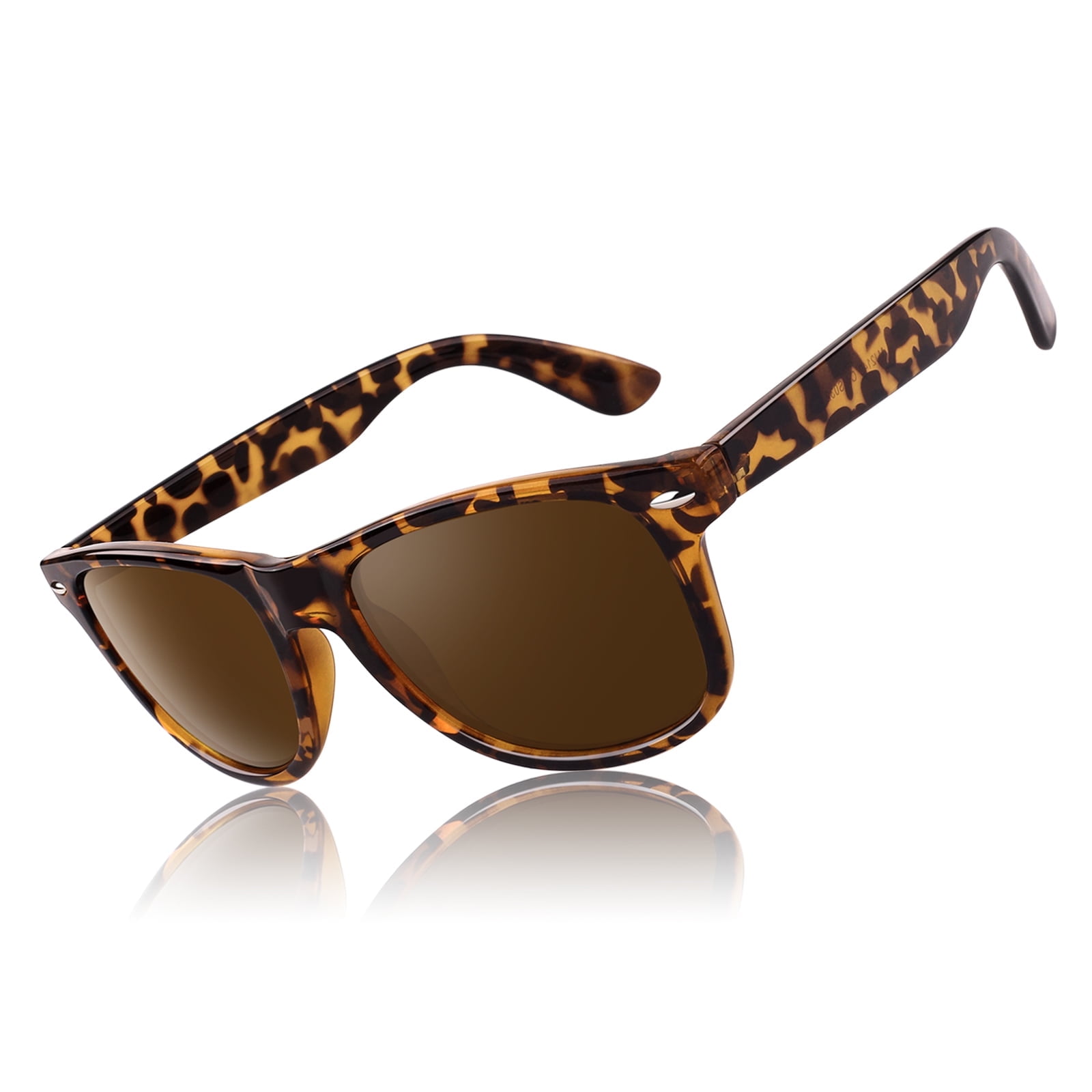 LINVO Unisex Polarized Sunglasses Tortoise Frame/Brown Lens - Walmart.com