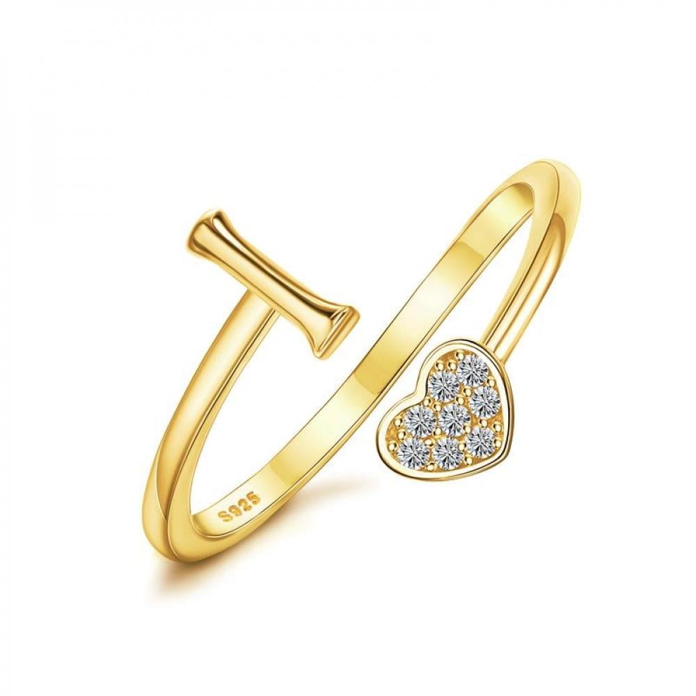 LINXIQIN 925 Sterling Silver Heart Rings For Women S Stackable Ring Adjustable Rings For Teen S ...