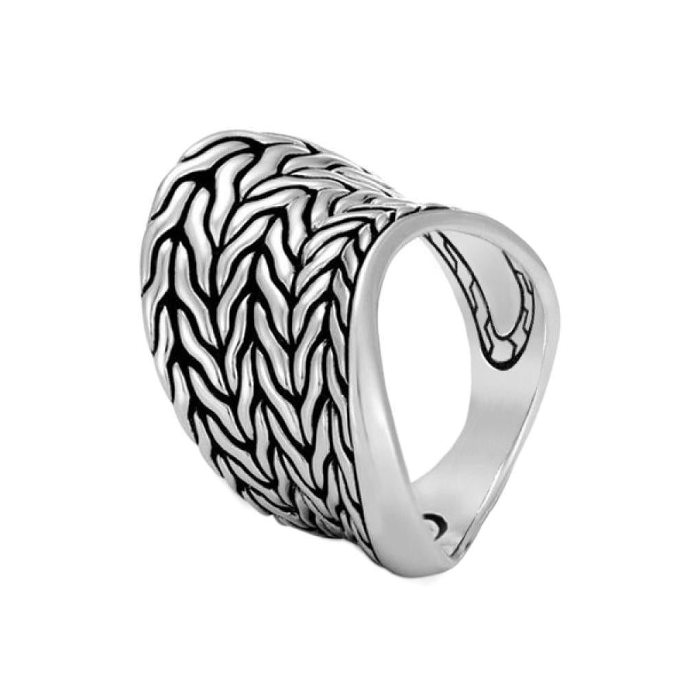 LINXIQIN Mens Titanium Ring Wedding Band Texture Hip Hop Style Finger ...