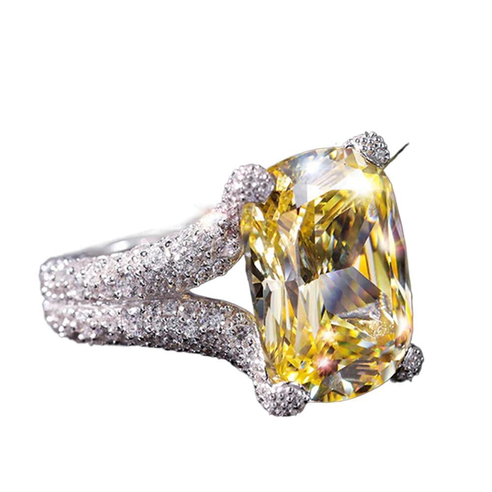 LINXIQIN Modern Bridal Promise Ring For Her Ladies Dazzling Comfortable ...