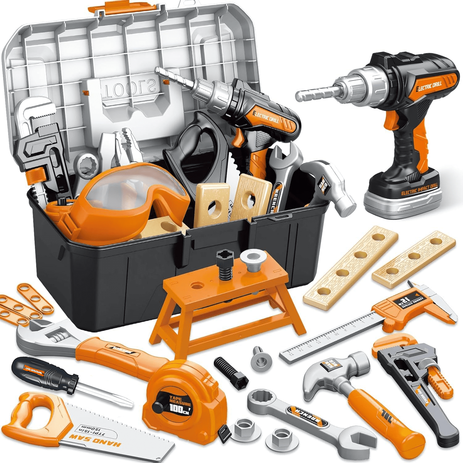LINXUXIE 44 PCS Kids Tool Set, Toys Construction Tools for Toddler ...