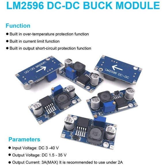 LINYAN-10 Pack LM2596 DC-DC Buck Converter Step Down Module Power ...