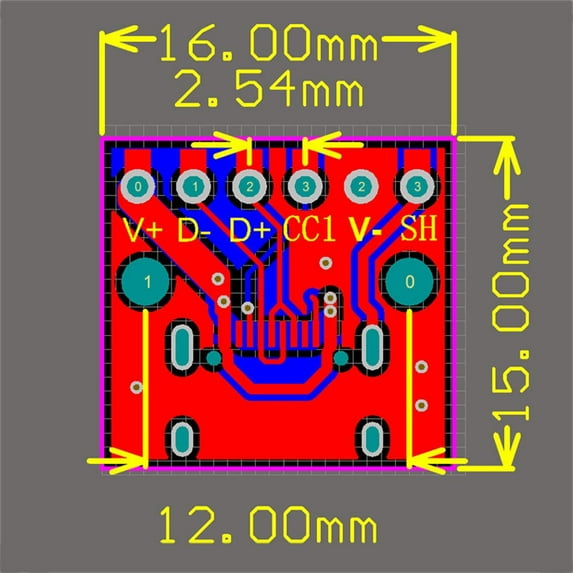 LINYAN-10 Pcs Female Type C Socket to DIP Connector with Test PCB Board ...