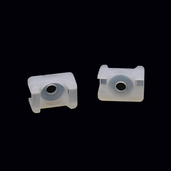 LINYAN-(100 Of Pack) White 4.5mm Cable Tie Mount Base Saddle Type Mount ...