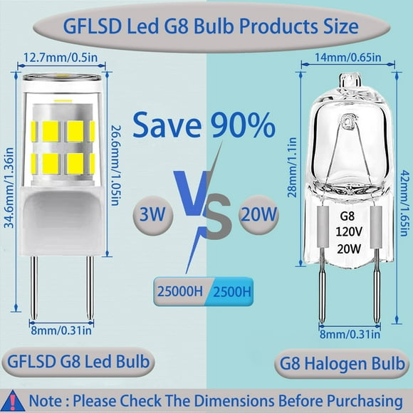 G8 Halogen Base Bulbs
