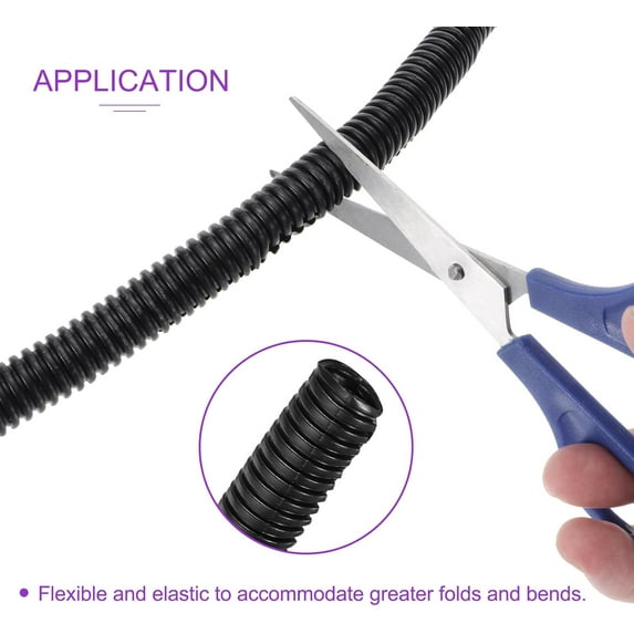 LINYAN-10ft Wire Loom Split Tubing 3/4 Inch, Cord Protectors from Pet ...