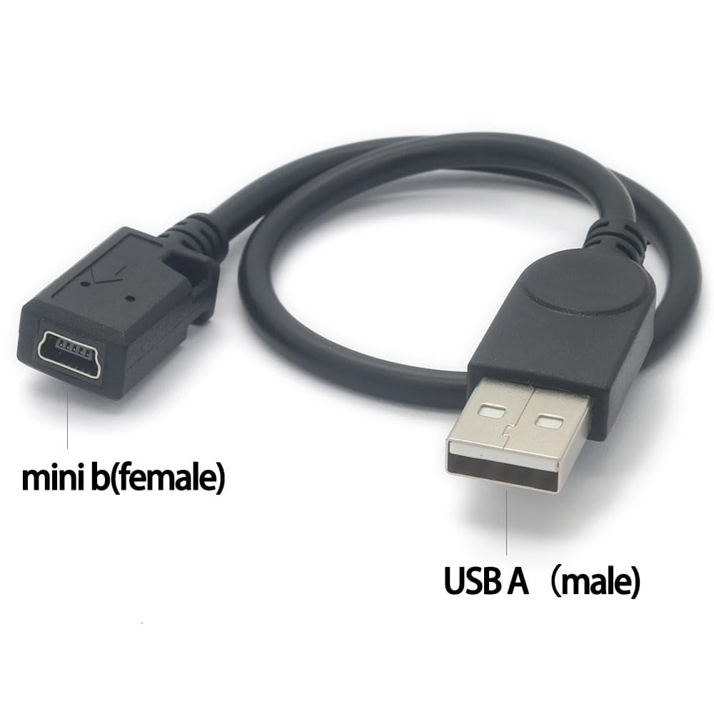 LINYAN-11.4inch Mini b Female to USB A Male Cable minib 5pin Adapter ...