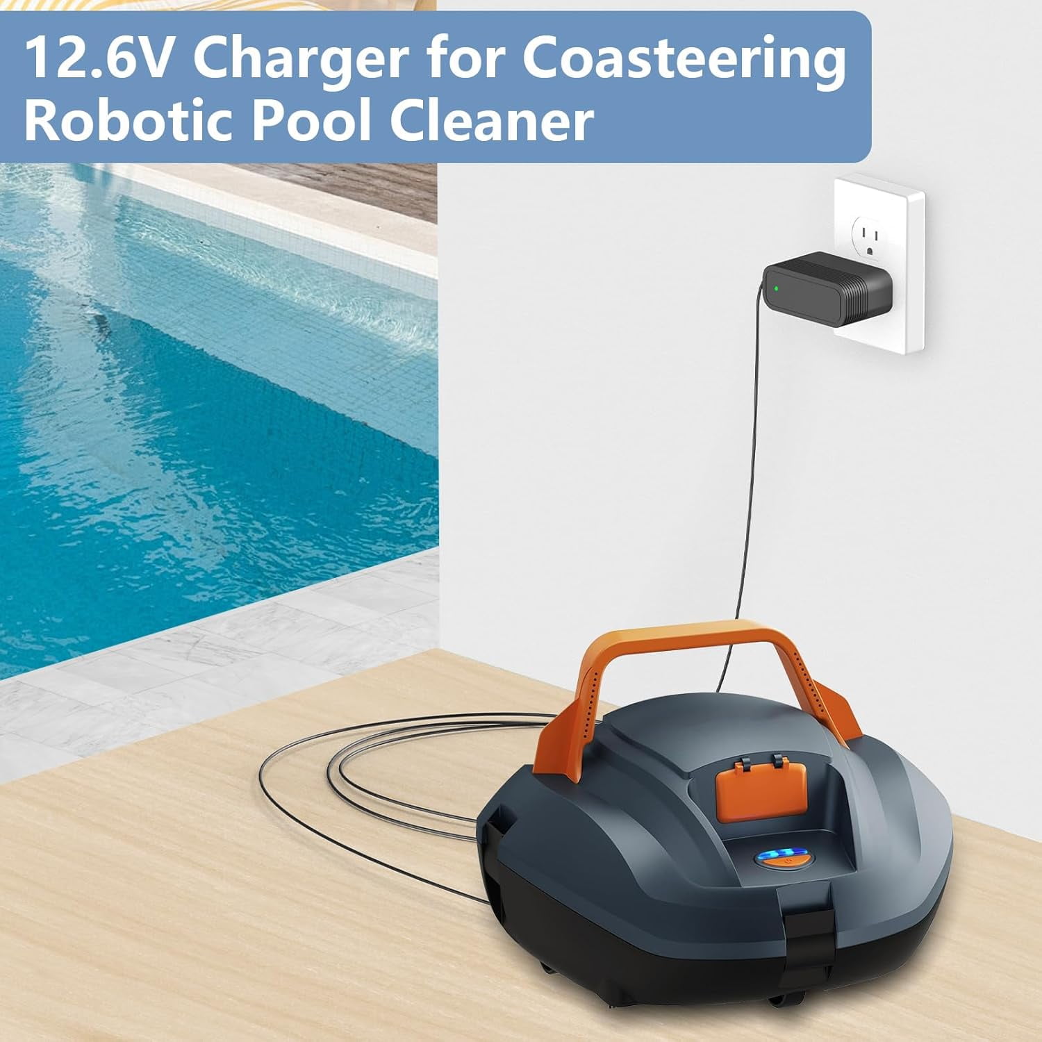 LINYAN-12.6V Charger for Coasteering Robotic Pool Cleaner Compatible ...