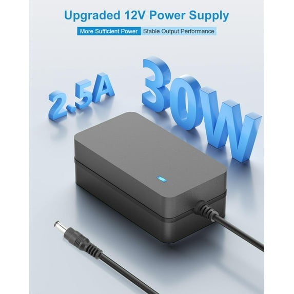 LINYAN-12 Volt Power Supply 2.5A AC/DC Adapter 100~240V 50-60hz to DC ...