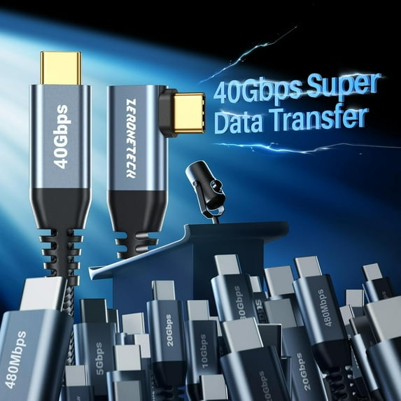 LINYAN-12 inch USB C for Thunderbolt 4 Cable 1FT, 40Gbps High Speed ...