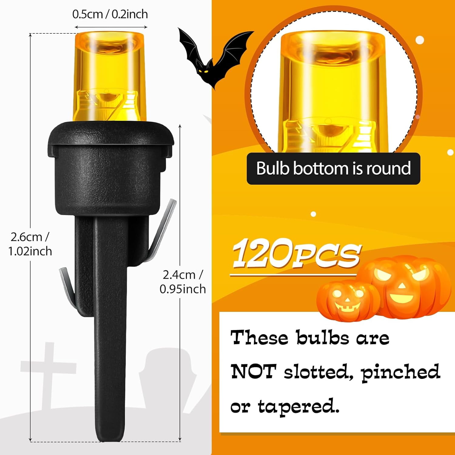 LINYAN-120 Count 5 mm Christmas LED Replacement Bulbs Bulk Wide Angle ...