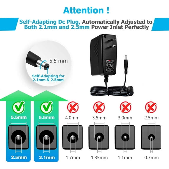 LINYAN-12V 2A UL Listed 24W AC DC Switching Power Supply Adapter (Input ...