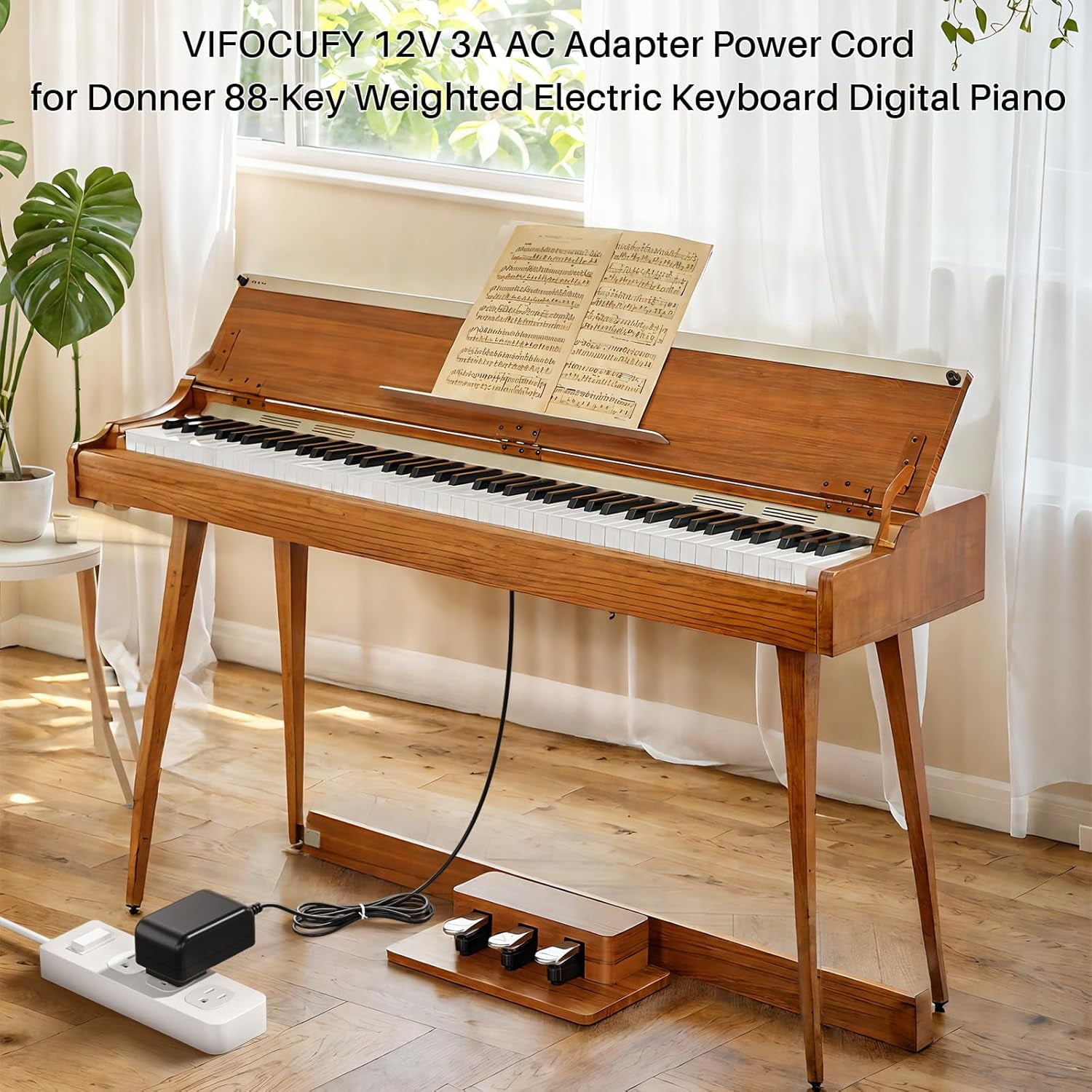 LINYAN-12V AC Adapter Power Cord for Donner DDP-80 DDP-90 DDP-200 DDP ...