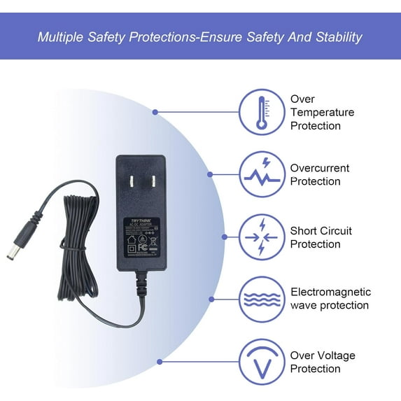 LINYAN-12V Power Supply, 12V 2A 24W Power Supply AC100-240V to DC 12 ...