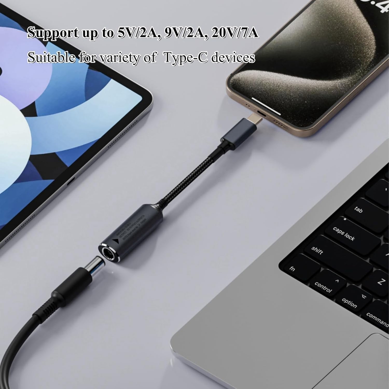 LINYAN-140W DC4530 to PD USB C Cable DC 4.5mm x 3.0mm Female(4.5 x 0 ...
