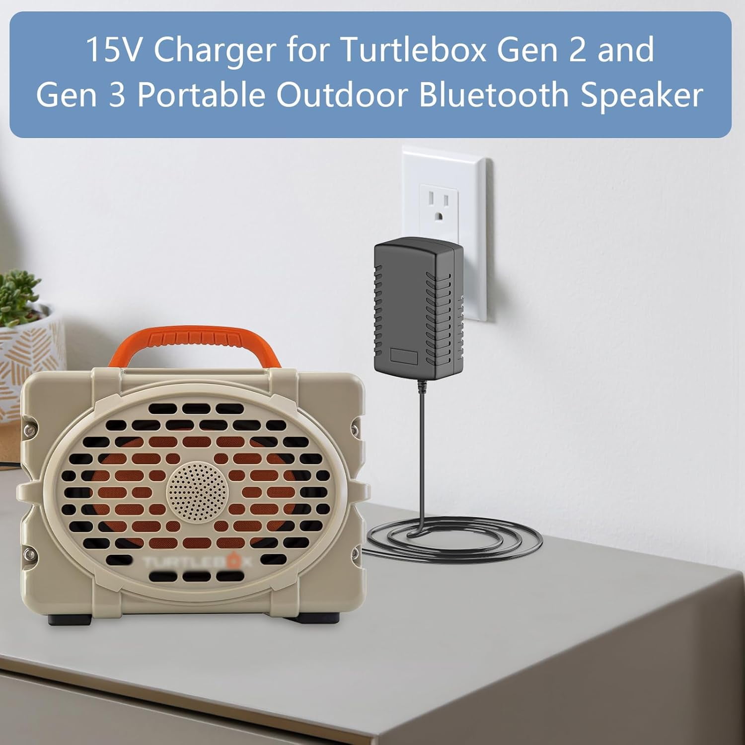 LINYAN-15V Charger for Turtlebox Portable Outdoor Bluetooth Speaker ...