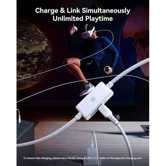 LINYAN-16ft Premium VR Link Cable with Charging, USB 3.0 Compatible ...