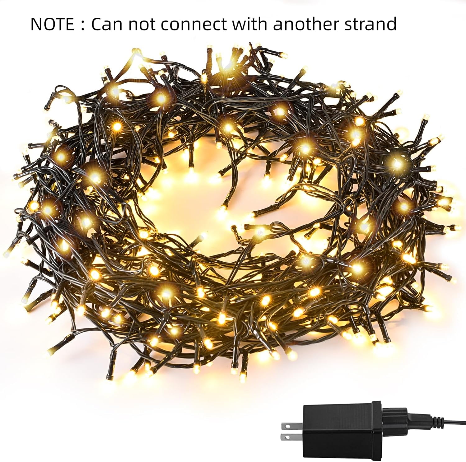 LINYAN-170FT LED Christmas String Lights Indoor Outdoor,Green Wire Plug ...