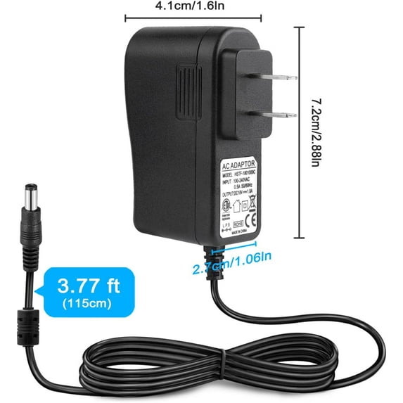 LINYAN-18Volt 1A Guitar Effect Pedal Power Supply Adapter 110-240V AC ...