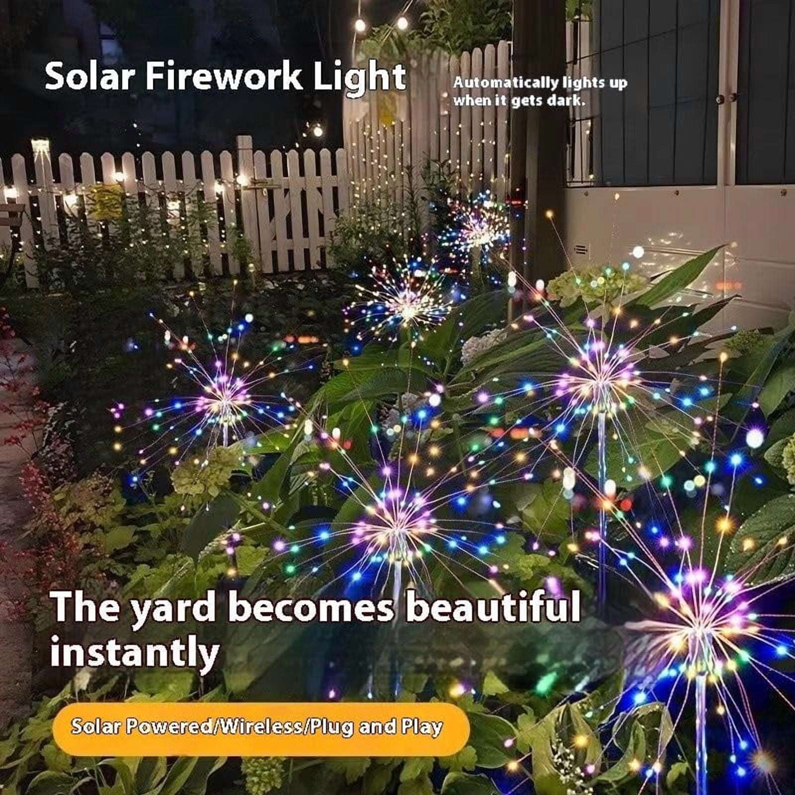 LINYAN-2 Pack Garden Decoration Solar Outdoor Light with 300 LEDs ...