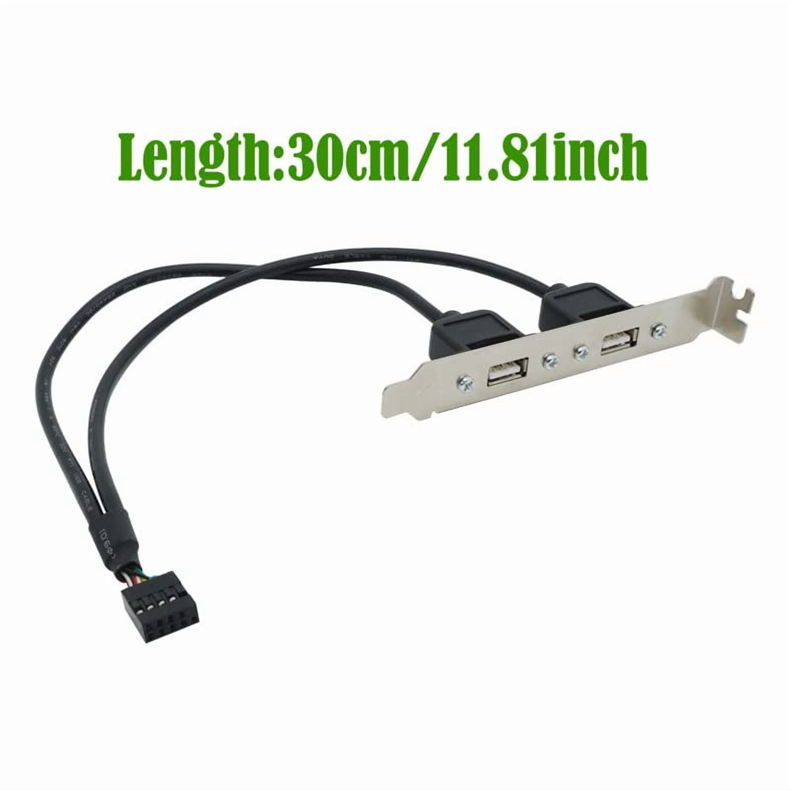 LINYAN-2 Pack Motherboard 9Pin USB to Dual USB2.0 Back Panel Rear ...