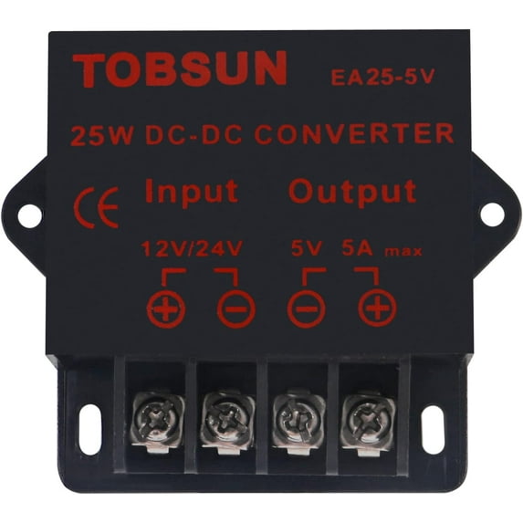LINYAN-2-Pack Power Converter Regulator DC 12V 24V to 5V 5A 25W ...