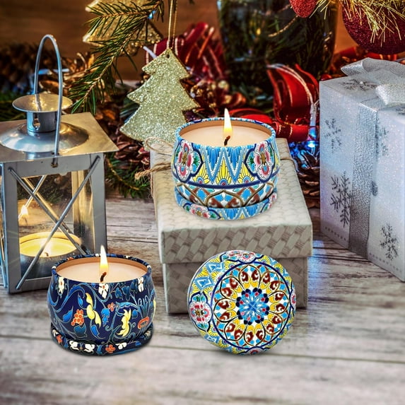 LINYAN-2 Pack Scented Candles Set for Thanksgiving, Soy Wax Stress ...