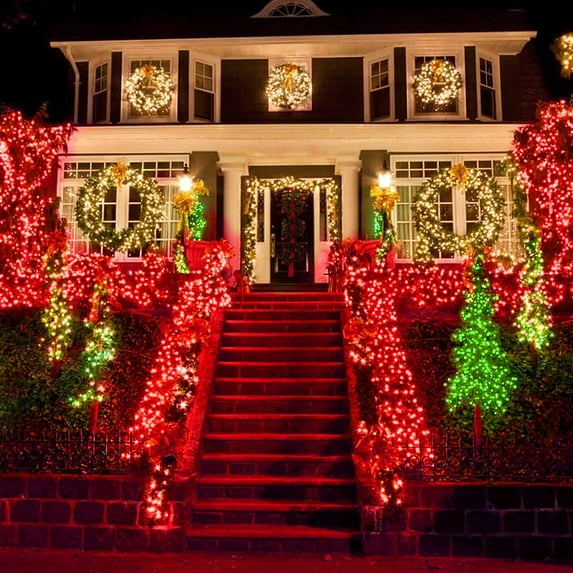 LINYAN-2 Pack Solar String Lights Outdoor, Total 80FT 240LED Solar ...