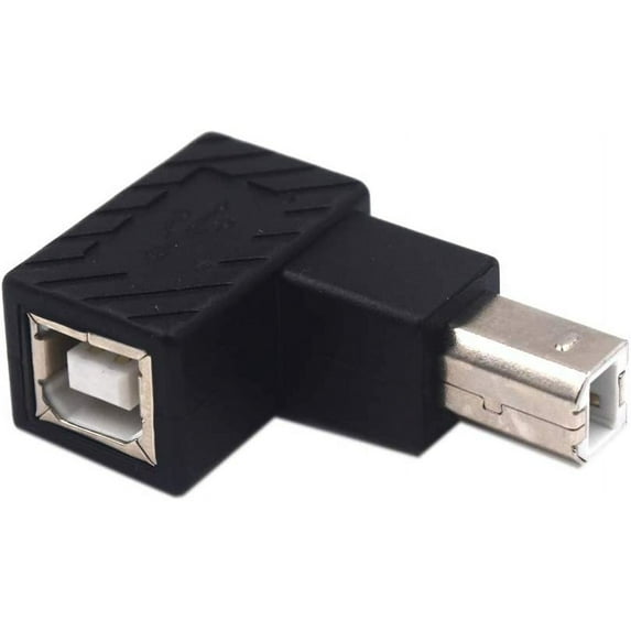 LINYAN-2 Pack USB Type B 2.0 Extender, 90 Degree Down Angle USB B Male ...