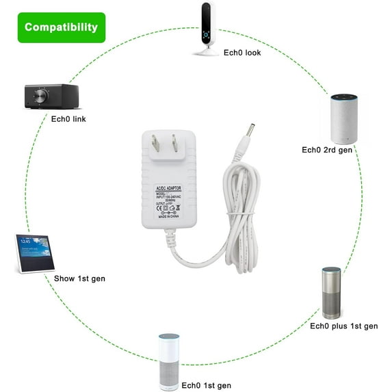 LINYAN-21W Power Cord Replacement for Alexa Echo Show 5 3rd Gen 2023 ...