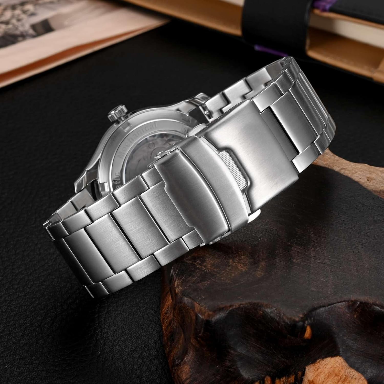 LINYAN-21mm Heavy-duty Metal Watch Band for Men, 316L Stainless Steel ...