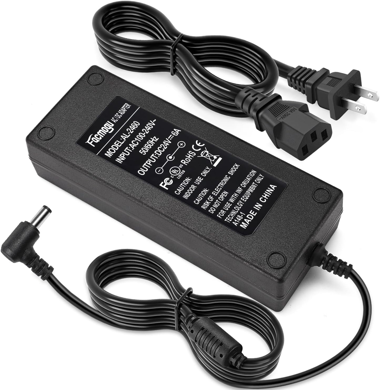 LINYAN-24V 6A Power Adapter AC 100-220V to DC 144W Power Supply US Plug ...