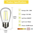 LINYAN-25-Pack LED S14 Bulbs 2W String Light Replacement Bulbs ...