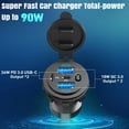 LINYAN-2PACK 90W Dual PD & Dual Quick Charge 3.0 USB C 12V Outlet,4 ...