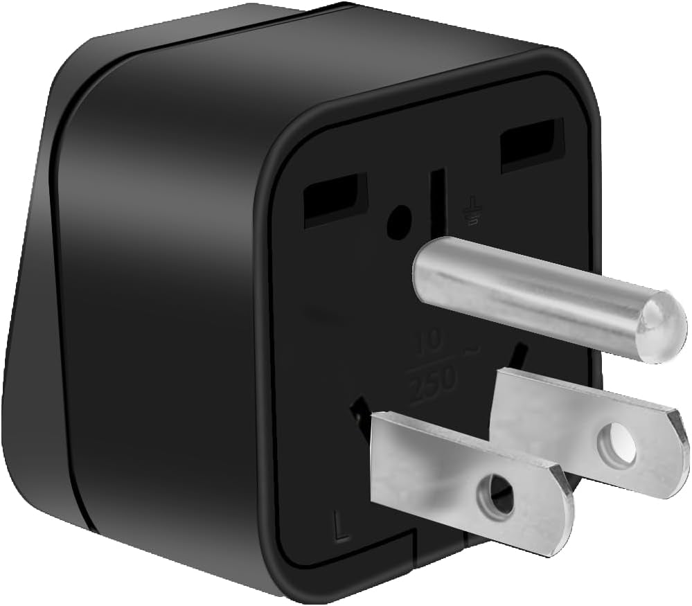 LINYAN-2Pack USA 3 PIN Travel Adapters, American Standard Plug to ...
