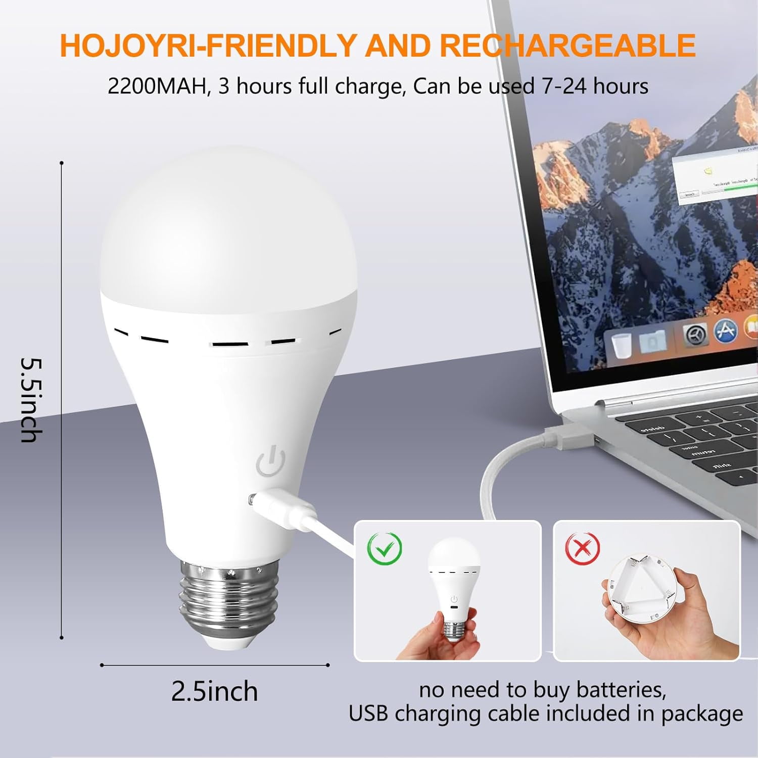 LINYAN-2Packs Magic Rechargeable Light Bulbs with Remote Control, E26 ...