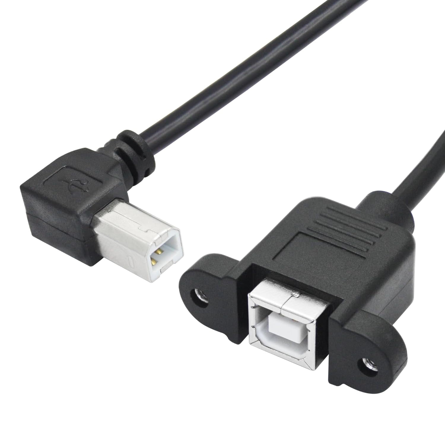 LINYAN-2Pcs 90 Degree USB 2.0 Printer Extension Cable 1.5FT, Right ...