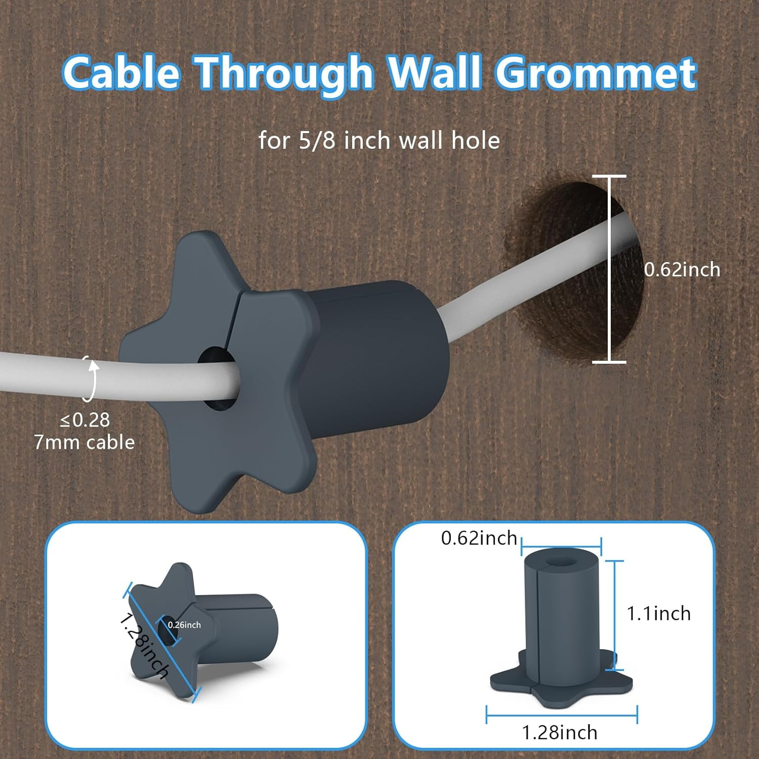 LINYAN-2pcs Wall Hole Cable Routing Kit for Starlink,5/8 inch Silicone ...