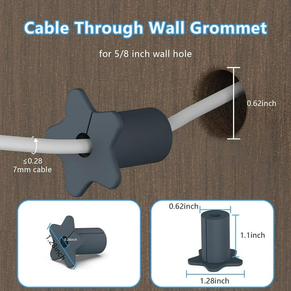 LINYAN-2pcs Wall Hole Cable Routing Kit for Starlink,5/8 inch Silicone ...