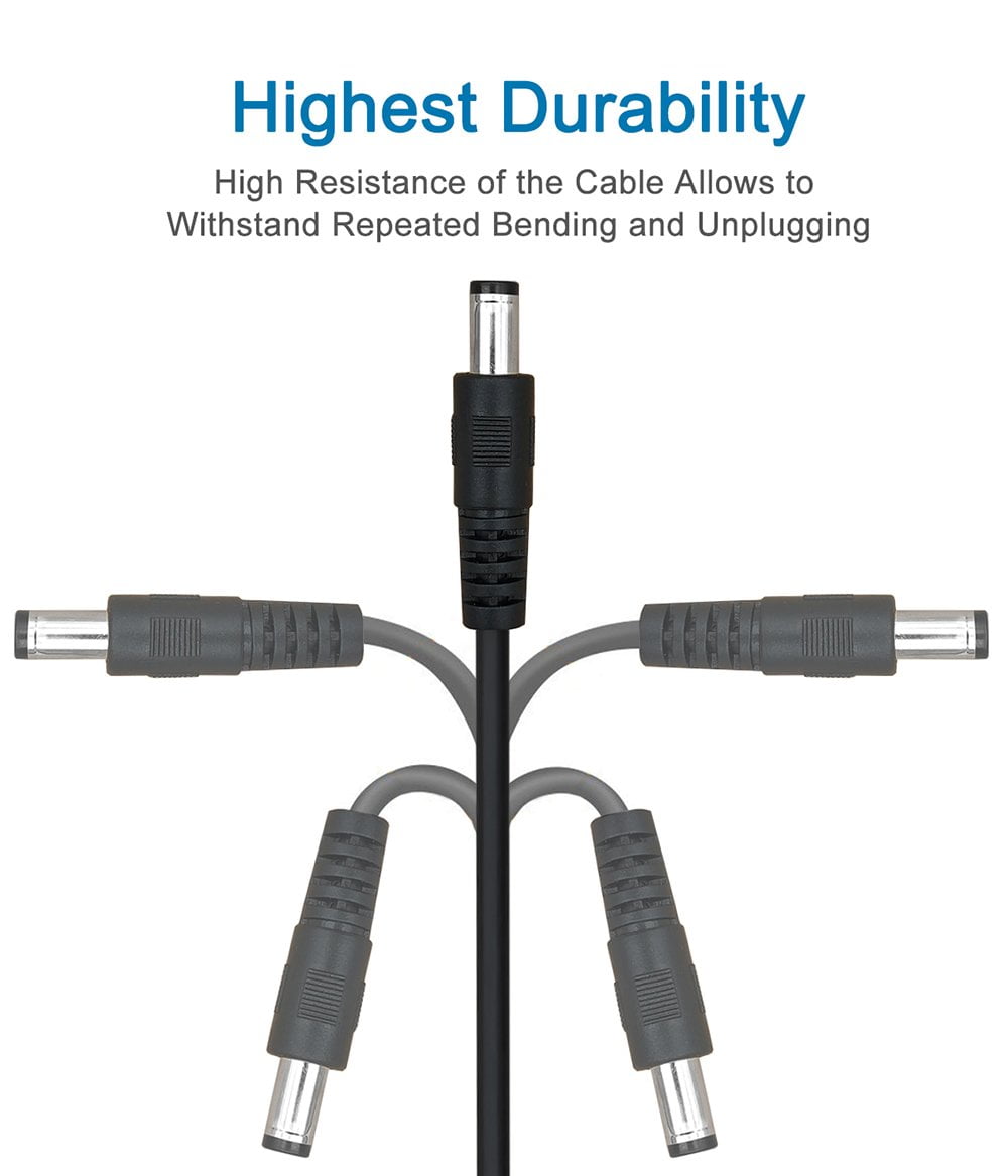 LINYAN-3-Pack 6ft USB 2.0 Type A Male to DC 5.5 x 2.1mm DC 5V Power ...