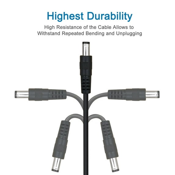 LINYAN-3-Pack 6ft USB 2.0 Type A Male to DC 5.5 x 2.1mm DC 5V Power ...