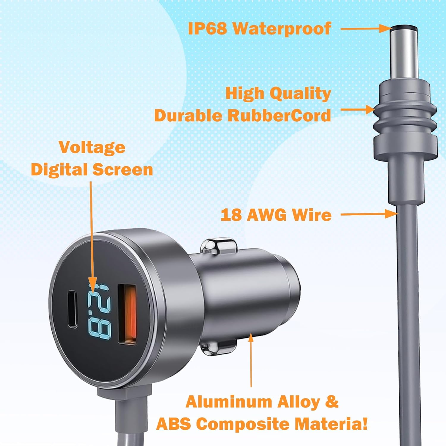 LINYAN-3-in-1 Starlink Mini DC Power Cable Car Smoker Charger Adapter ...