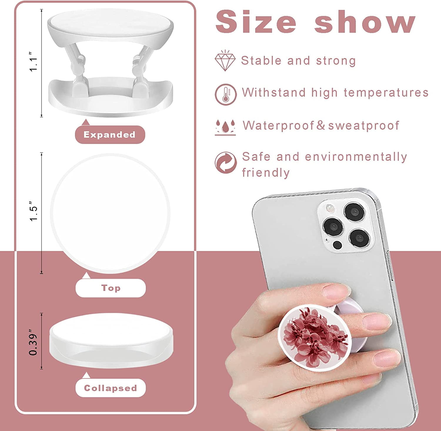 LINYAN-30 Pieces Blank Sublimation Phone Holders Set, Collapsible ...