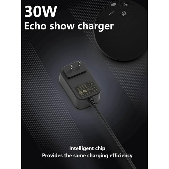 LINYAN-30W Power Supply Charger Compatible with Alexa Echo 3rd 4th ...