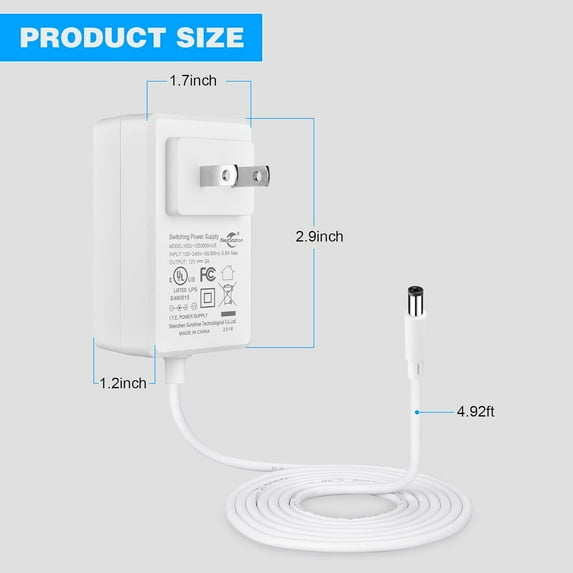 LINYAN-3A 12V Power Adapter Supply AC 100-240V to DC Transformer for ...
