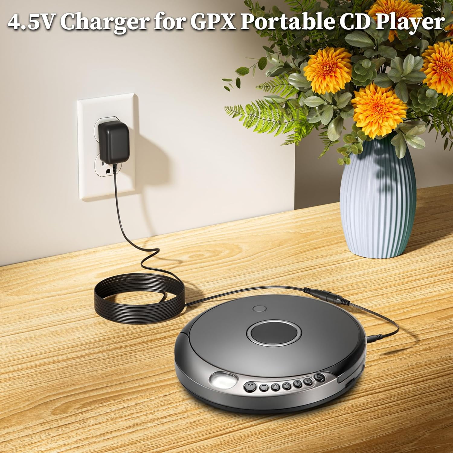 LINYAN-4.5V Charger for GPX CD Player AC Adapter for GPX PC301B PC301 ...