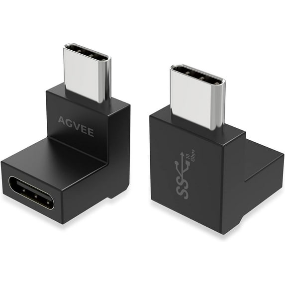 LINYAN-4 Pack Front Angle 90 Degree USB-C Male to USB-C Right Angled ...